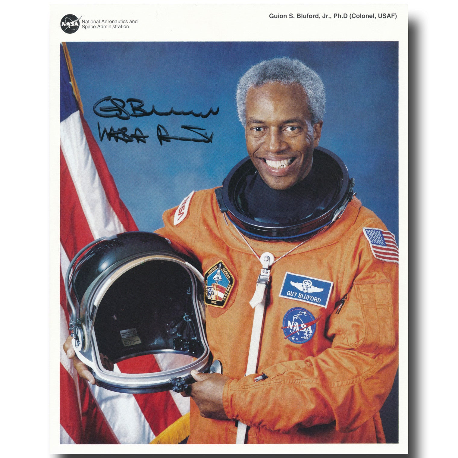 Guion Bluford – official NASA portrait – BEEN IN SPACE