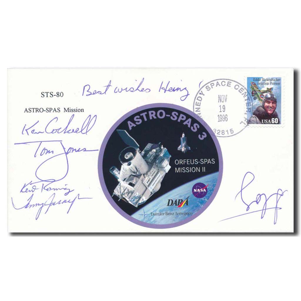 STS-80 crew – KSC launch cover – BEEN IN SPACE